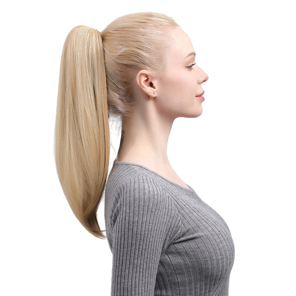 Glam w/Claw Clip Straight Ponytail Extension 17|Juvabun Hair Extension